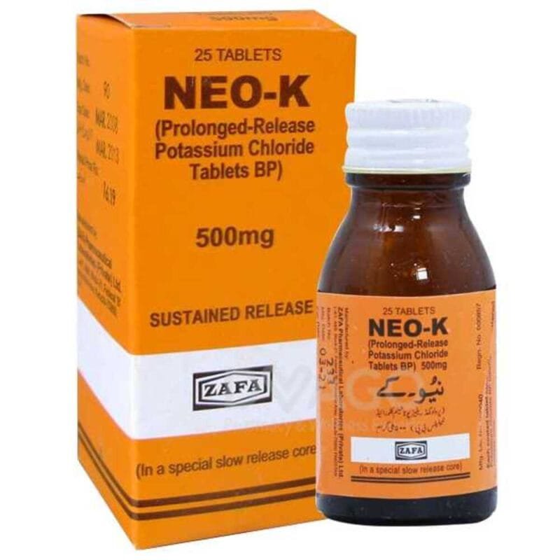 Neo-K Tablets 500Mg (1 Bottle = 25 Tablets) - Medlife - Your Trusted ...