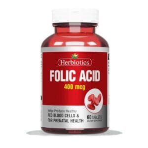 Herbiotics Folic Acid Tablets 400Mcg (1 Bottle = 60 Tablets) - Medlife ...