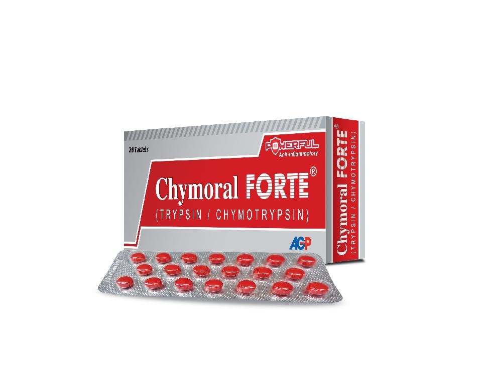 Chymoral Forte (Chymotrypsin+Trypsin) Tab 20's - Medlife - Your Trusted ...